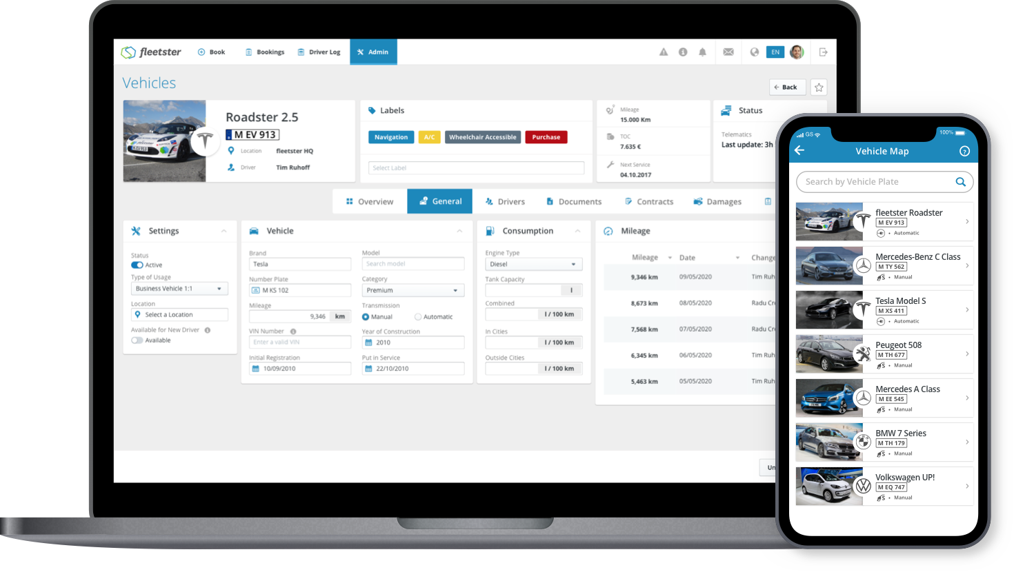 Corporate Car Sharing Software and Fleet Management
